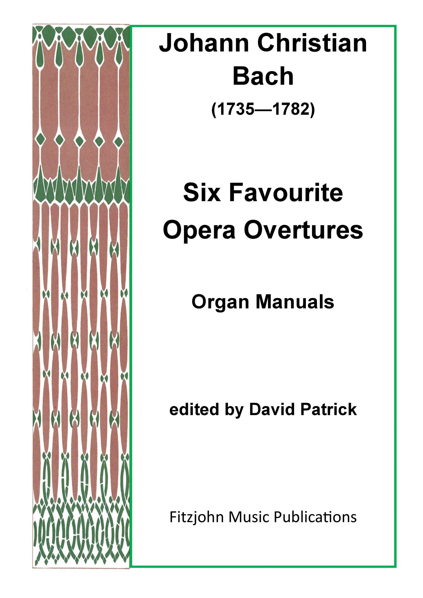 Six Favourite Opera Overtures for manuals - Sheet Organ Music